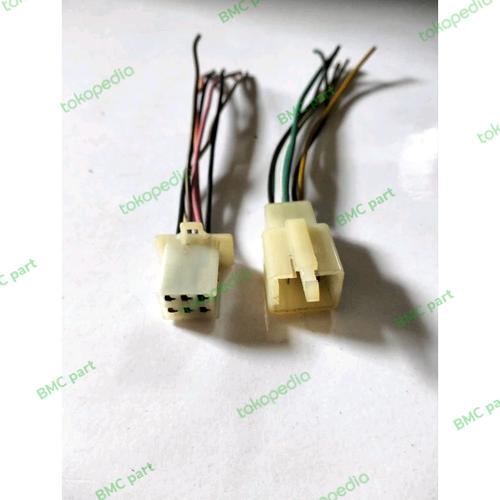 Jual Soket Sambungan pin 6 male female motor universal original - Kab ...
