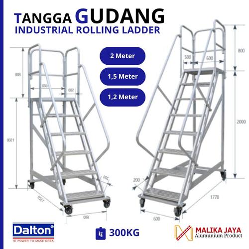 Jual Tangga Gudang Dorong Industri / Industrial Rolling Ladder DALTON ...