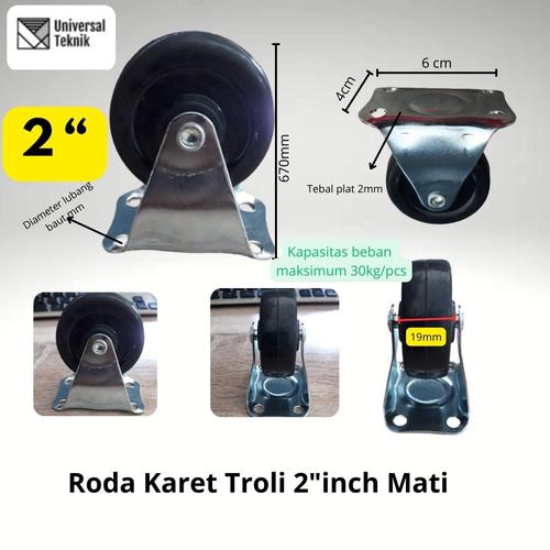 Jual Roda troli karet Mati 2" inch - Kab. Tangerang - Universal Teknik ...
