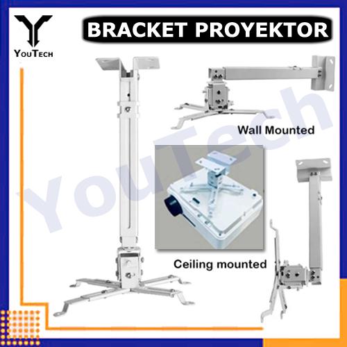 Jual Bracket Proyektor Gantung Universal Adjustable 1 Meter - 45-65cm ...