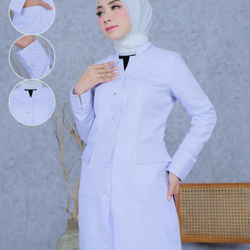Jual blazer wanita seragam kantor putih seragam dinas kesehatan baju ...