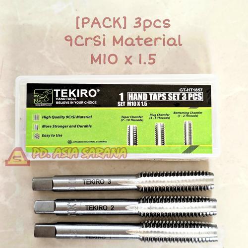 Jual [PACK] Mata Hand Tap M10x1.5mm Set TEKIRO GT-HT1857 Handtap Alat ...