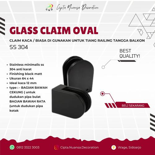 Jual Glass Claim Oval / klem kaca / penjepit kaca / Clem kaca oval ...