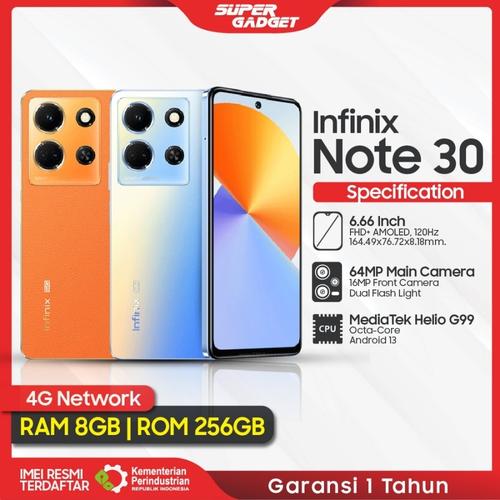 Jual PROMO...( INFINIX NOTE 30 8/256gb FULLSET ) - Orange, 8/256gb ...