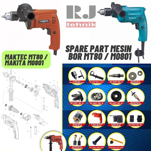 Jual Maktec MT80 B Spare Part Mesin Bor Impact Drill 13mm MT80 Makita ...