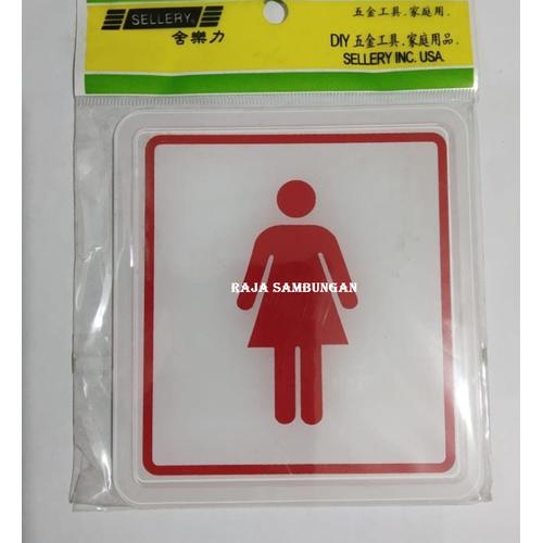Jual Penanda Indikator Toilet Wanita Sign Tanda Logo WC Umum Tanda ...