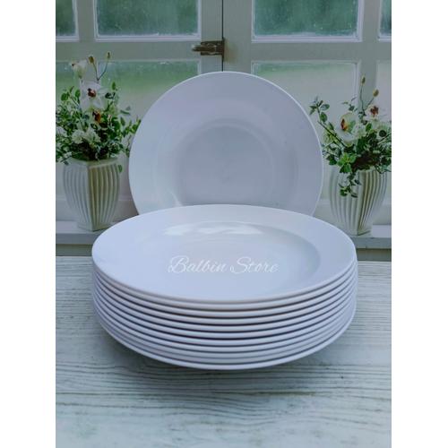 Jual piring makan ukuran 9.ic bahan plastik p-021 putih food grade ...