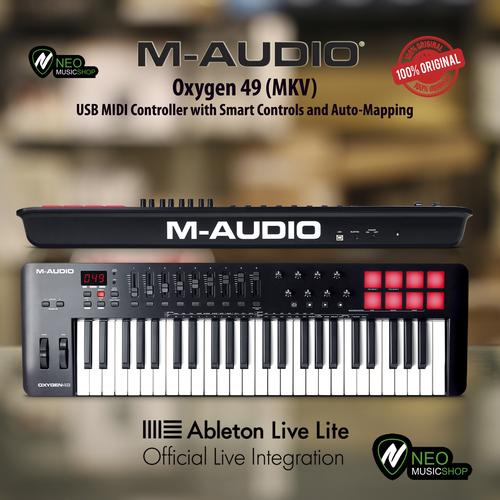 Jual M AUDIO Oxygen 49 MKV USB MIDI Controller with Smart Controls and ...
