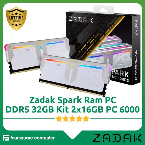Jual Zadak Spark RGB DDR5 32GB 2x16GB PC 6000 Mhz Ram Dekstop Memory ...