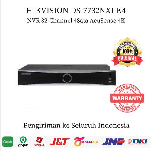 Jual NVR HIKVISION 32-Channel 4Sata AcuSense 4K DS-7732NXI-K4 CCTV ...