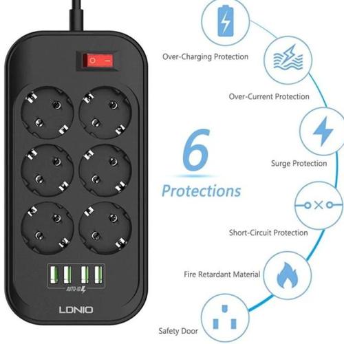 Jual LDNIO SE6403 STOP KONTAK COLOKAN LISTRIK USB 5V 3,4A KIDS PROTECTION - Kota Bekasi ...
