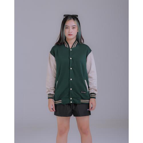 Jual Jaket Varsity Polos Simple Pria Wanita Casual Premium Original ...