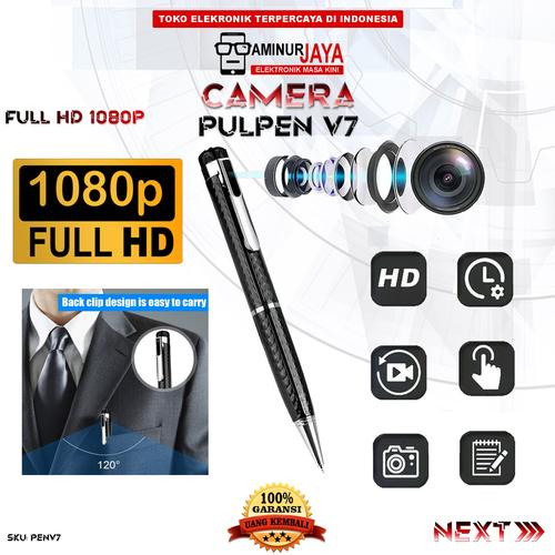 Jual V7 Kamera CCTV Mini Spy Camera Pen Pena Saku Pocket Pulpen HD ...