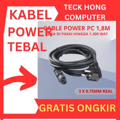 Jual Kabel Power Cpu Tebal 1,8m / Kabel Power PC 1,8m IB / power pc ...