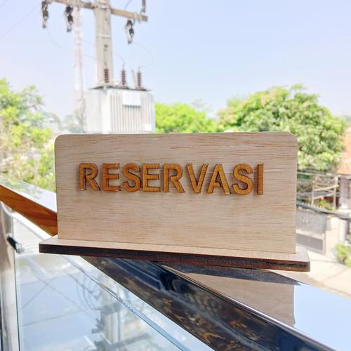Jual signage label tanda meja reservasi kayu timbul - Kab. Bandung ...