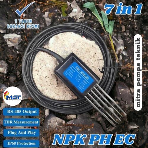 Jual RS485 Soil NPK PH EC Temp humidity Sensor tester 7in1 soil ...