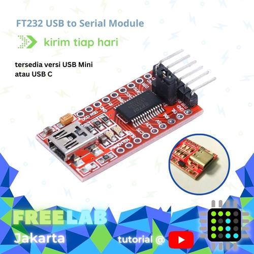 Jual FT232RL FTDI USB to Serial TTL Module 3.3V 5V FT232 RX TX - USB C ...
