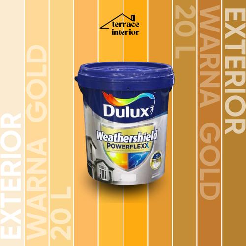 Promo Cat Tembok Dulux Weathershield Powerflex Exterior 20 L Gold Gloss ...