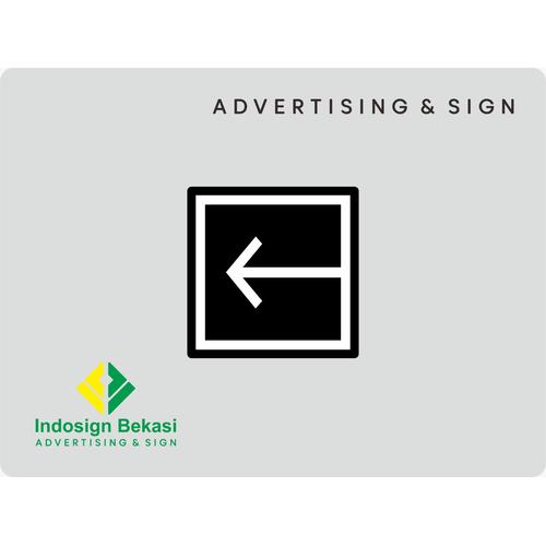 Jual Arah Tanda Panah Lurus Petunjuk Signage Acrylic Sign - KIRI ...