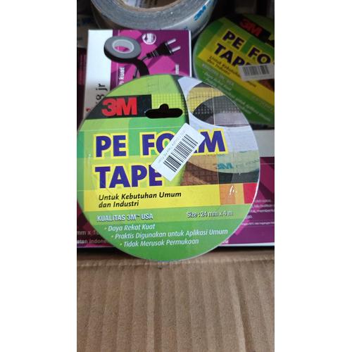 Jual 3M 1600 T Double Tape PE Foam tebal: 1.0 mm, size 24 mm x 4m ...