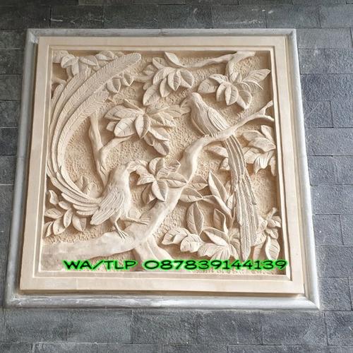 Jual ukiran batu alam paras jogja motif burung - Kab. Gunungkidul ...
