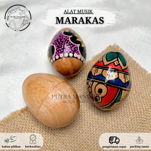 Promo Alat Musik Anak Marakas Telur Maracas Egg Shaker Marakas Kayu ...