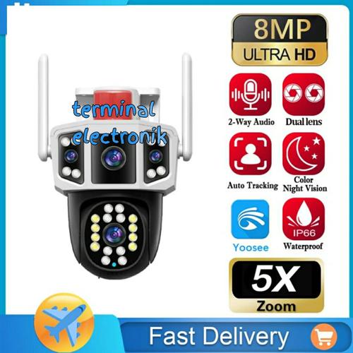 Promo NEW IP CAMERA YOOSEE Outdoor cctv tiga lens waterproof ptz speed ...
