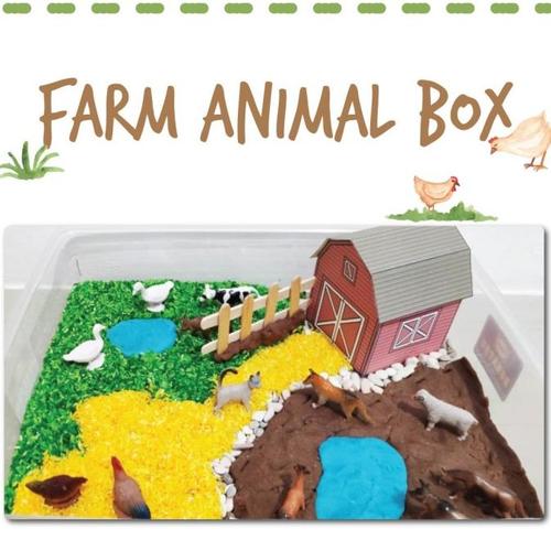 Jual Baru farm animal box mainan anak do it yourself sensory montessori ...