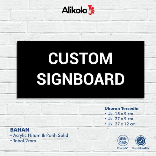 Jual Custom Sign Board / Custom Sign Nama Ruangan / Signage Tulisan ...