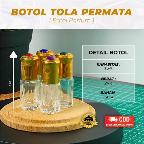Jual [BOTOL TOLA PERMATA] - BOTOL PARFUM ROLL POLOS - 3 ML - Kab ...