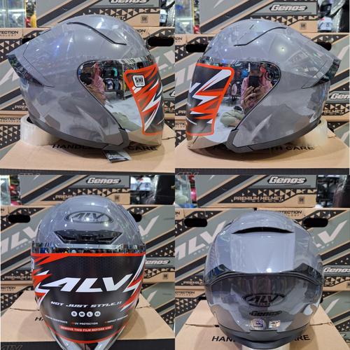 Jual Helm Alv Genos Bluetooth Solid Viral Terbaru Original Sni - Stone ...