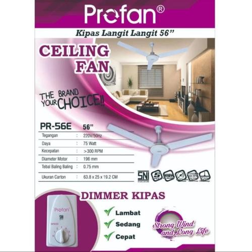 Jual CMC Profan PR-56 E Ceiling Fan Kipas angin Plafon kipas baling ...