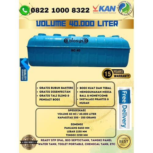 Jual Septic tank Biotech Sistem 40 M3 / 40.000 liter - RC 40, Septic ...