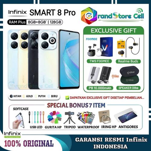 Jual INFINIX SMART 8 Pro RAM 8/128GB ( RAM Plus 8GB+8GB ) GARANSI RESMI ...