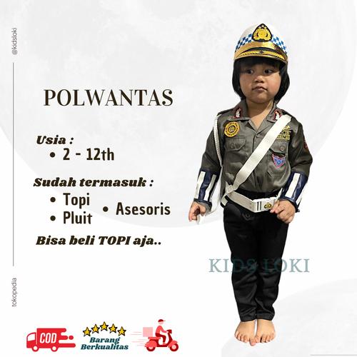 Jual Kostum Profesi polwantas Cilik Stelan Polisi Anak Seragam Polwan ...