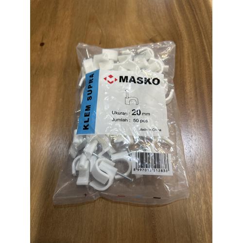 Jual Klem Masko Supra 20mm Ukuran Nomor No 20 Clip Pipa Conduit Kabel ...
