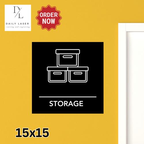 Promo SIGNAGE STORAGE / GUDANG / BARANG PENYIMPANAN 15 x 15 CM ...