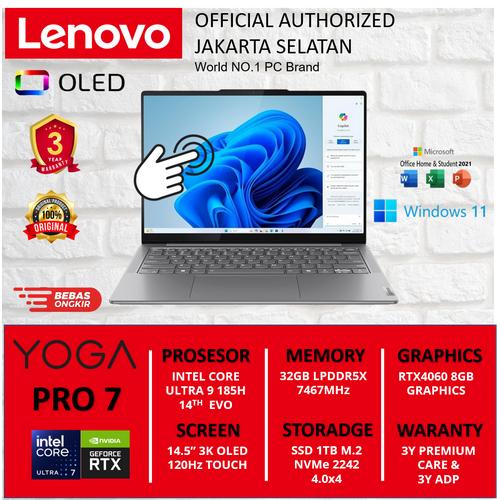 Promo Lenovo Yoga Pro 7 14IMH9 Core Ultra 9 32GB 1TB RTX4060 8GB W11 OHS Touch Cicil 0% 3x ...