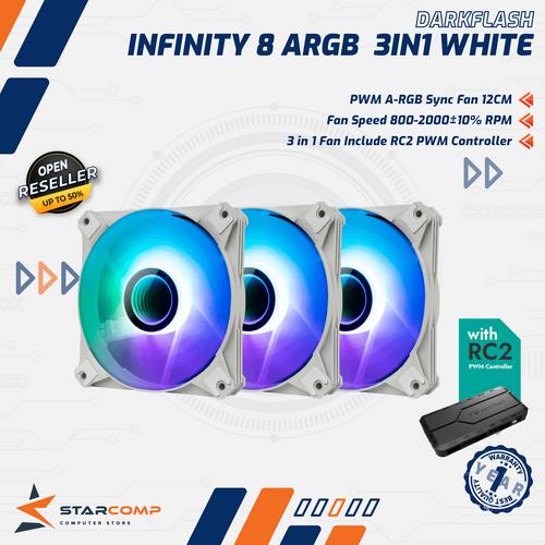 Jual darkFlash AIGO INFINITY 8 3IN1 ARGB Fan Casing PWM WHITE - Kota ...