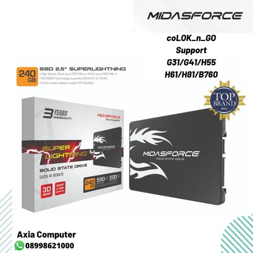 Jual SSD 256GB MIDASFORCE SUPER LIGHTNING SATA III 6GB/S - SSD 128GB ...