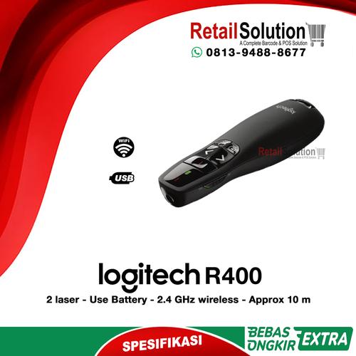 Jual Remote Laser Pointer Presentasi Wireless - Logitech R400 R-400 ...