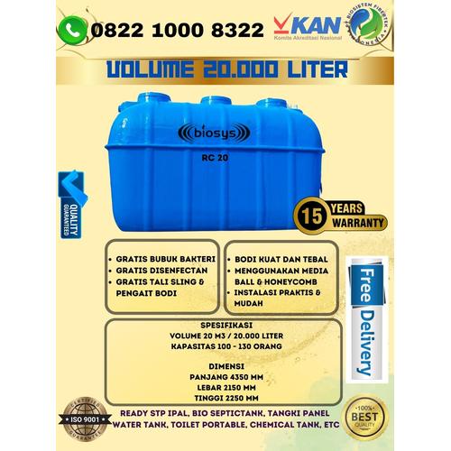 Jual Septic tank Biotech Sistem 20 M3 / 20.000 liter - RC 20, Septic ...
