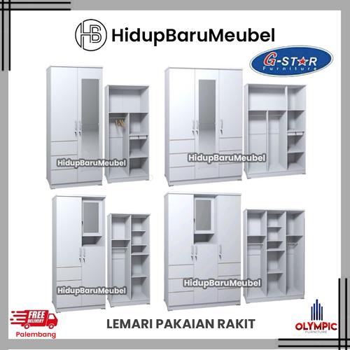 Jual Lemari Pakaian Rakit Karin G-Star Olympic / Lemari Baju 2 Pintu ...