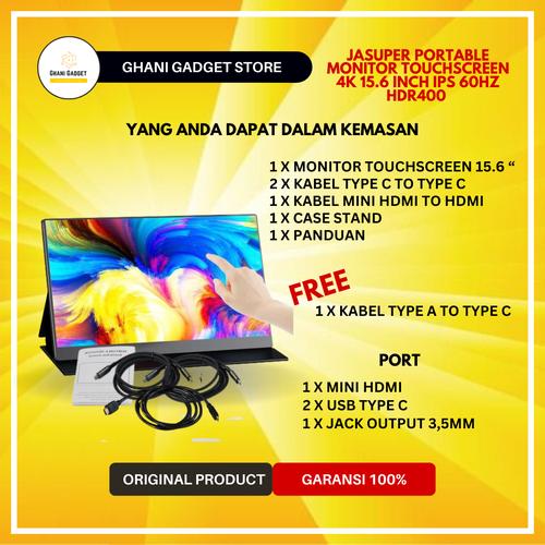 Jual Monitor Portable 15.6 Inch Touchscreen Layar Sentuh Portabel ...