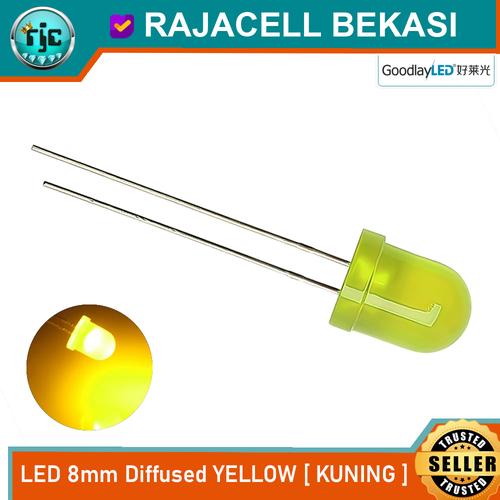 Jual LED 8mm Diffused Yellow Kuning 2P Body Diffused Cahaya Kuning High ...