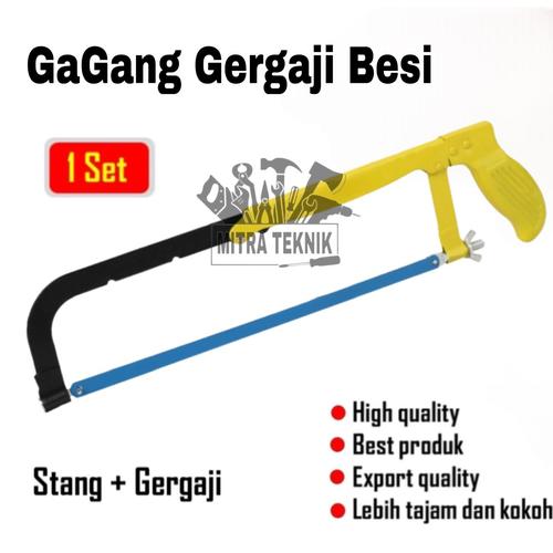 Jual Gagang Gergaji Besi Hacksaw/Stang Gergaji Mata Gergaji 1 Set Murah ...
