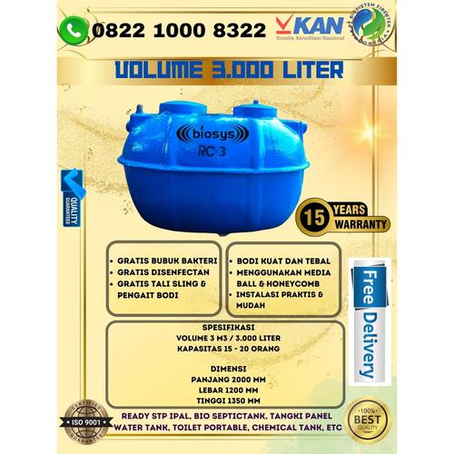 Jual Septic tank Biotech Sistem 3 M3 / 3.000 liter - RC 3 ,Septic tank ...