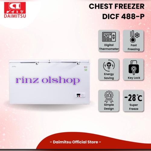 Promo CHEST FREEZER DAIMITSU DICF-488P BOX PEMBEKU MAKANAN DICF-488P ...