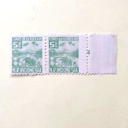 Jual Prangko Revolusi Sumatra 1946. FONDS KEMERDEKAAN 5 sen Perf ...
