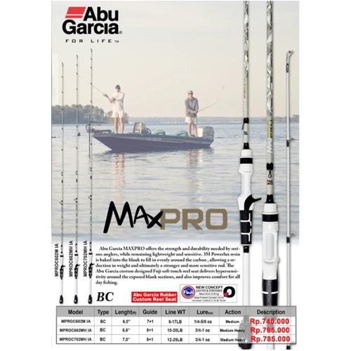 Jual Abu Garcia MAX PRO Baitcasting Rod - Joran Cincin fuji Guide ...
